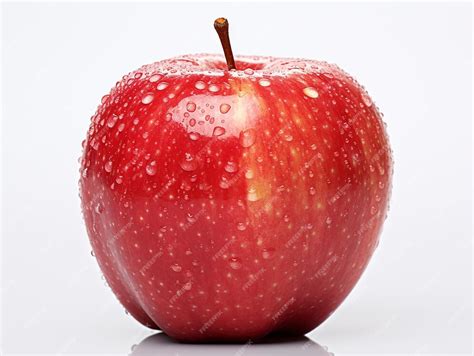 Fresh Apple On White Background Premium Ai Generated Image