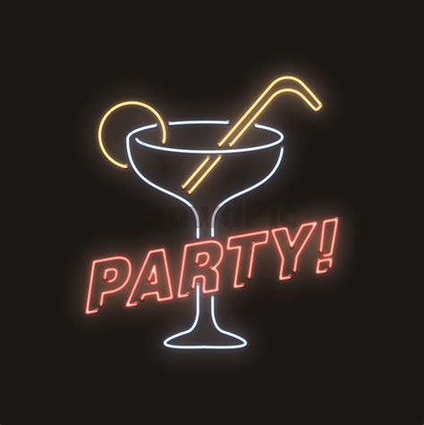 네온사인 네온사인효과 포토샵소스 칵테일 파티 사진이미지일러스트캘리그라피 Heeya91작가