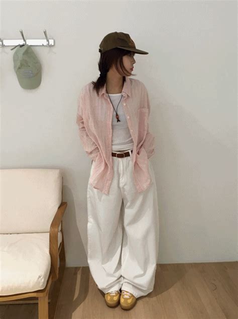 리벳 코튼 와이드팬츠 2color 에이블리