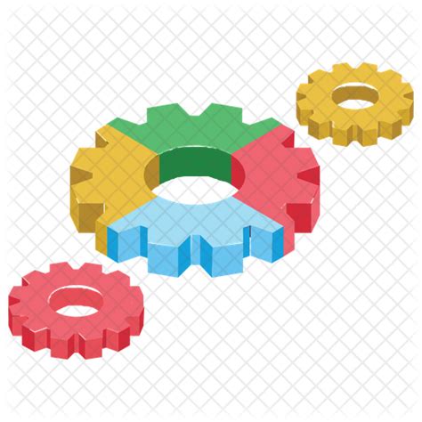 Gear Chart Icon Download In Isometric Style