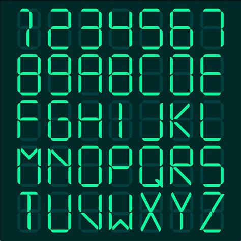 Free Vector Flat Design Digital Display Font