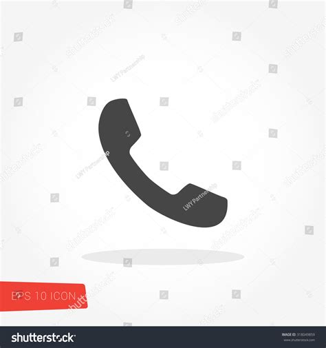 Phone Isolated Flat Web Mobile Icon Stock Vector Royalty Free