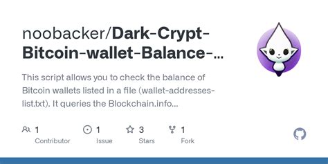 Github Noobackerdark Crypt Bitcoin Wallet Balance Checker This