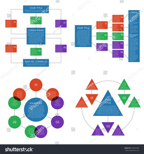 Structured Flowing Charts Flowchart Diagrams Set Stock Illustration 640645300 Shutterstock