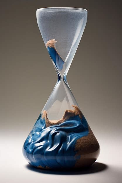 Premium Photo A 3d Visualization Of An Hourglass With Water Instead