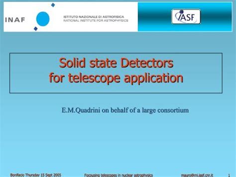 Solid State Detectors For Telescope Application Cesr