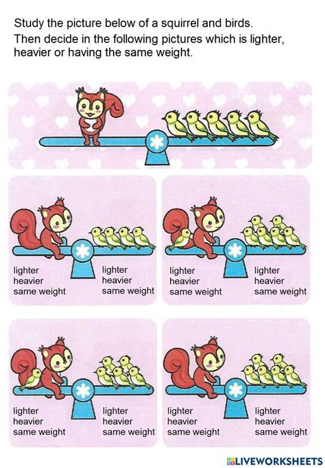 Logic Reasoning With Mass Interactive Worksheet Math School Subjects