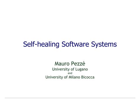 PPT Self Healing Software Systems Enhancing Resilience And Reliability PowerPoint