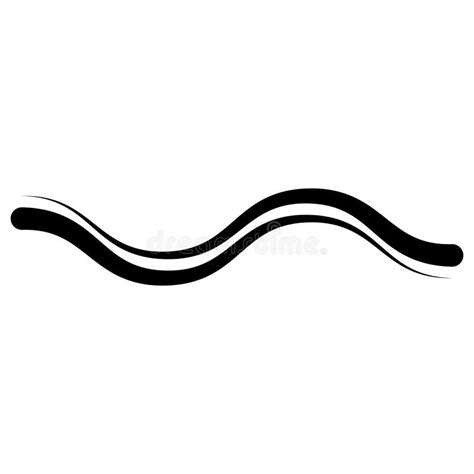 Black Wavy Lines Creating Abstract Representation Fluid Motion And Energy Stock Illustration