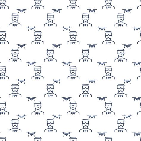 Fpv Drone And Man Vector Concept Line Seamless Pattern 35558391 Vector Art At Vecteezy
