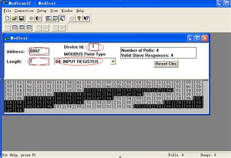 Modbus Parameter Setting Profile（modscan） Calt Sensor