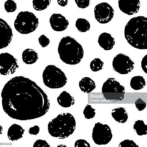 손으로 그린 페인트 브러시 매끄러운 패턴 그런지 서클 검은 잉크 얼룩 0명에 대한 스톡 벡터 아트 및 기타 이미지 0명 검은색 그런지 이미지 기법 Istock