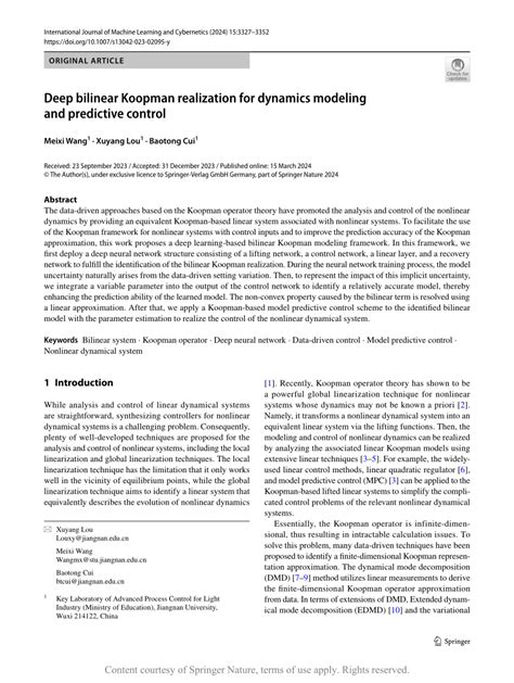 Deep Bilinear Koopman Realization For Dynamics Modeling And Predictive