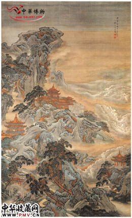 蓬莱仙境图是谁画的 蓬莱仙境长卷图欣赏 蓬莱仙境图赝品 第7页 大山谷图库