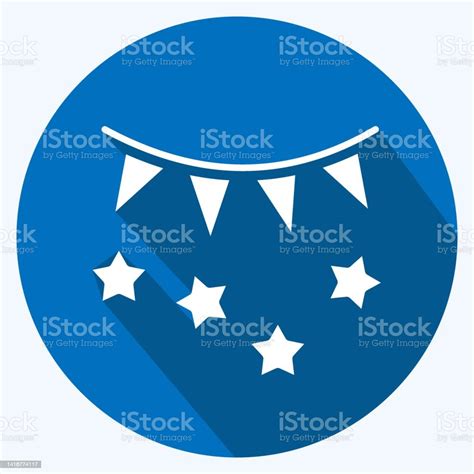 아이콘 파티 여름 상징에 적합합니다 긴 그림자 스타일 편집 가능한 간단한 디자인 디자인 템플릿 벡터 간단한 그림 가득 찬에 대한 스톡 벡터 아트 및 기타 이미지 Istock