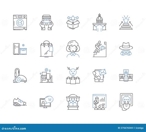 secure nerk line icons collection encryption firewall protection