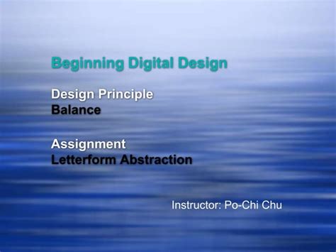 Design Principle Balance PPT Desktop Publishing Computer Software And Applications