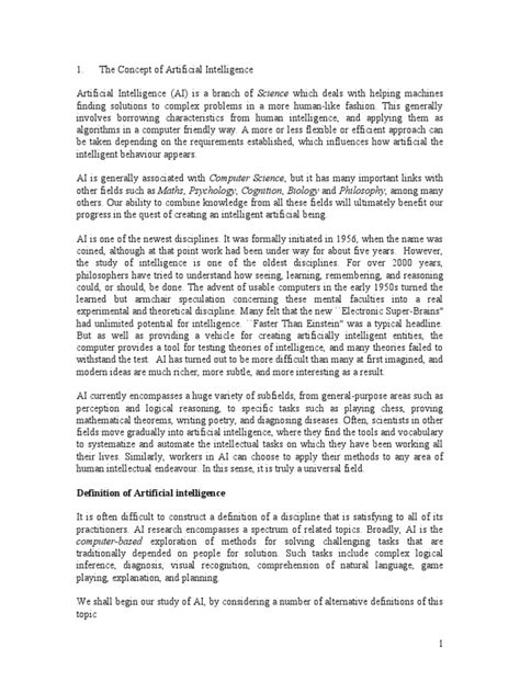 Cosc 208 Lecture Note Pdf Artificial Intelligence