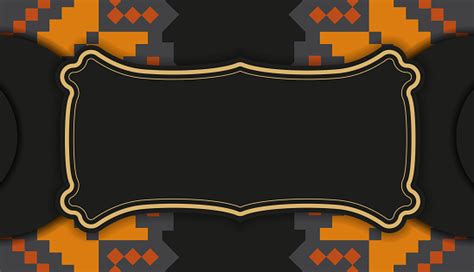 슬라브 장식이 있는 블랙 의 엽서의 고급스러운 디자인 텍스트 와 빈티지 패턴에 대한 공간이있는 초대 카드 디자인 0명에 대한 스톡 벡터 아트 및 기타 이미지 Istock