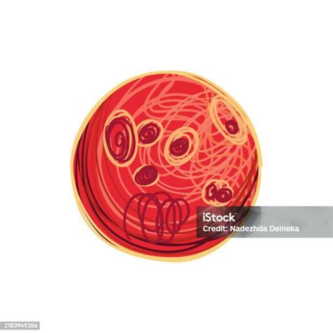 화성의 벡터 만화 그림입니다 태양계의 손으로 그린 낙서 0명에 대한 스톡 벡터 아트 및 기타 이미지 0명 개념 개체 그룹 Istock