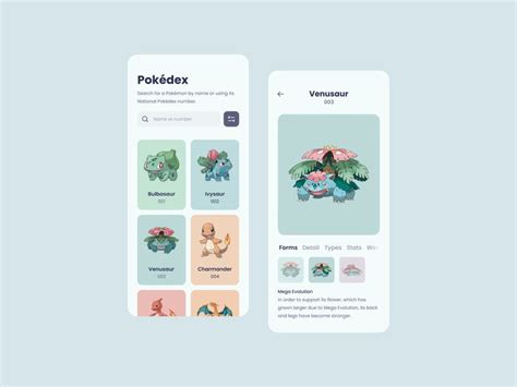 Mobile Pokedex App Design Exploration Pokedex App App Design Web Design Inspiration Portfolio