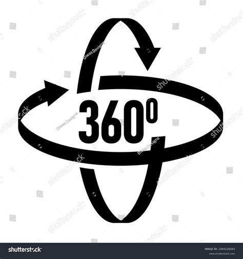 360 Rotation Icon Flat Vector Illustration Stock Vector Royalty Free 2494226083 Shutterstock