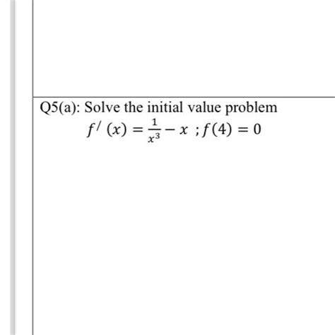 Solved Q A Solve The Initial Value Chegg