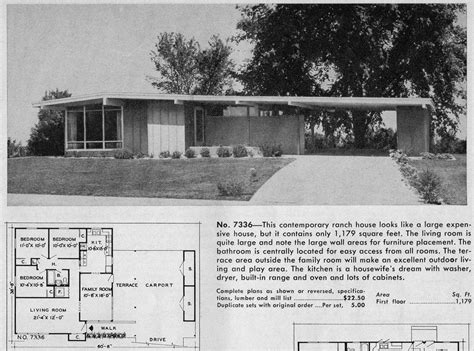 Plan 7336 Garlinghouse Mid Century Modern House Plans