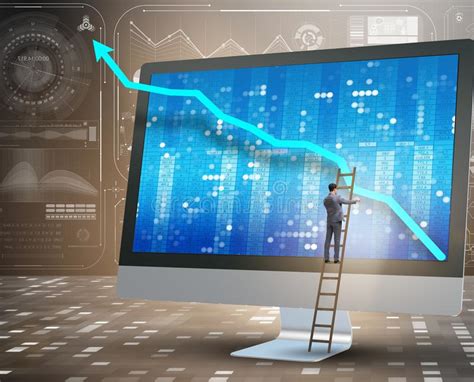 Businessman In Economic Forecasting Concept With Charts Stock Image Image Of Analytics