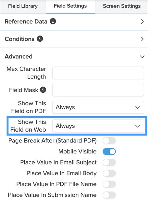What Is Show This Field On Web In The Builder Gocanvas Help Center