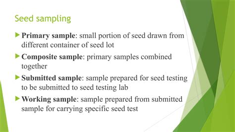 Seed Quality Testing Of Vegetable Seeds At Lab Pptx