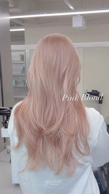백금발로 퇴색 되는 컬러 핑크블론드 💗💗💗핑크염색 탈색 인천미용실 백금발 부평미용실 염색추천 Shorts Youtube