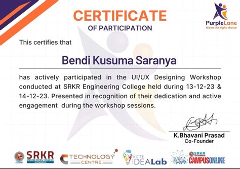 Participated In Ui Ux Design Workshop Kusuma Saranya Bendi Posted On The Topic Linkedin