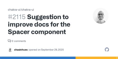 Suggestion To Improve Docs For The Spacer Component · Issue 2115 · Chakra Uichakra Ui · Github