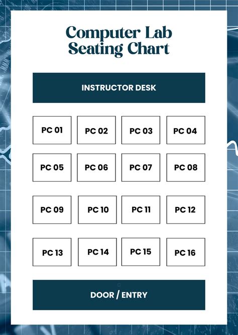 Free Computer Lab Seating Chart Template To Edit Online