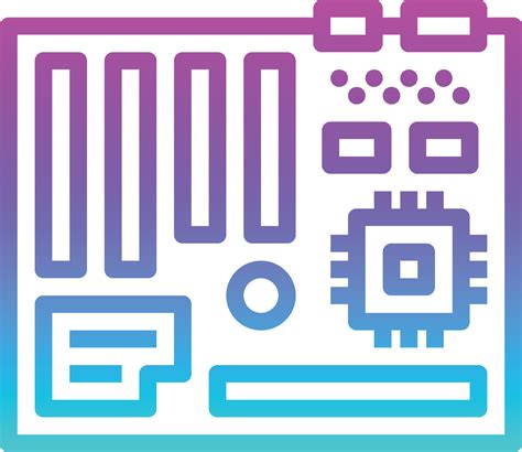 Mainboard Cpu Slots Computer Accessory Gradient Icon 14348816 Vector Art At Vecteezy