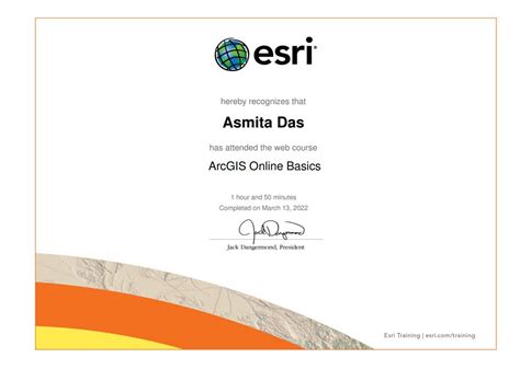 Asmita Das On Linkedin Successfully Completed Arcgis Online Basics Provided By Esri