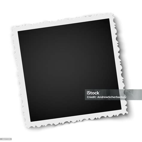 흰색 절연 알 았된 가장자리와 복고풍 현실적인 광장 사진 프레임 벡터 사진 이랑입니다 0명에 대한 스톡 벡터 아트 및 기타