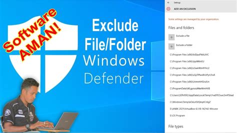 Mengamankan File Atau Folder Pada Windows Defender Add Exclusion In