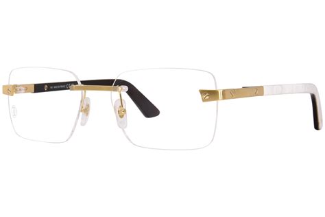 Cartier Ct0411o Eyeglasses Rimless Rectangle Shape