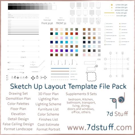 Sketchup Layout Template Pack Room Layout Planner Layout Template