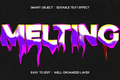 Liquid Melting Text Effect Layer Styles ~ Creative Market