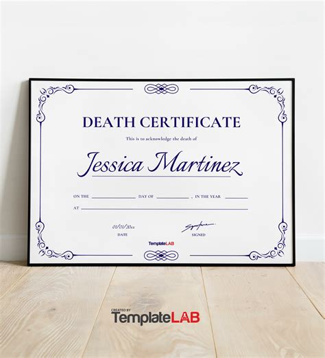 Death Certificate Template Word Uk Death Certificate Template Pdf