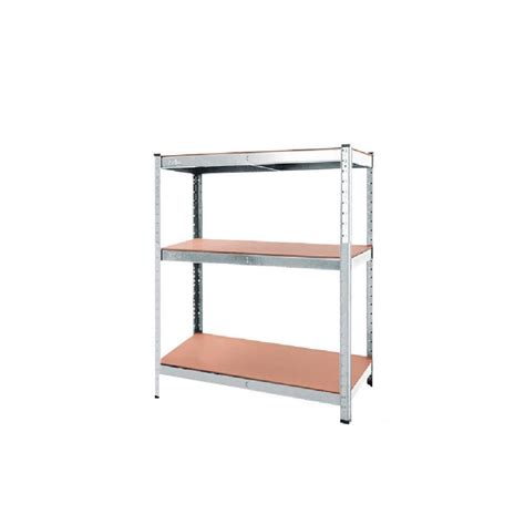 ᐉ Стелаж металевий Sz БОНА 90х70х30 см з оцинкованим покриттям на 3 полиці з МДФ 313368