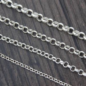 Sterling Silver Rolo Chain By Foot2mm 3mm 35mm 4mm Rolo Silver
