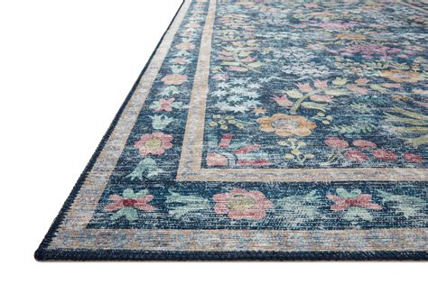 Rifle Paper Co X Loloi Maison Rug Frances Blue Multi Huck And Peck