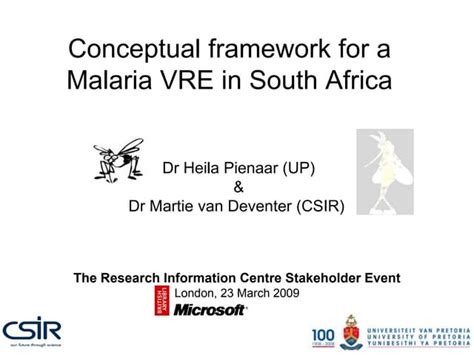 Conceptual Framework For A Malaria Vre In South Africa Ppt