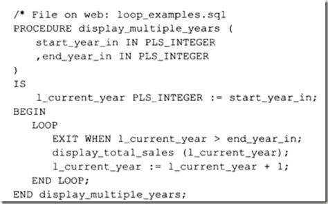 pl sql programming 05 循环迭代处理 神之一招 博客园