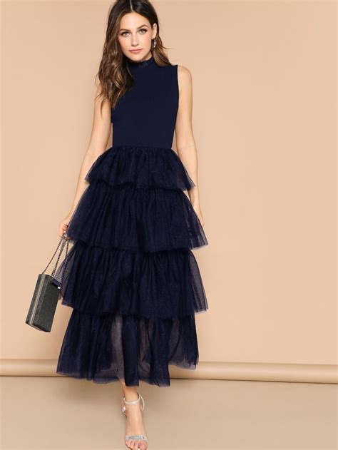 Shein Usa Ruffle Long Dress Fancy Dresses Elegant Dresses