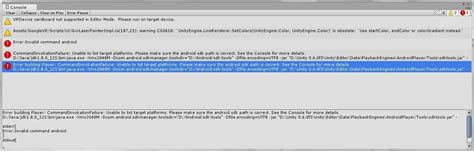 Trouble With Build Vr Scene To Android Target Platform Unity Engine